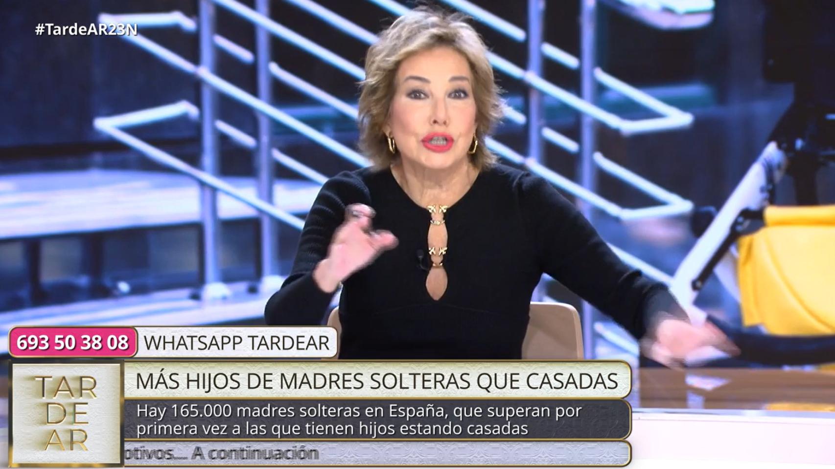El comentario de Ana Rosa Quintana en 'TardeAR' sobre la fertilidad de ...
