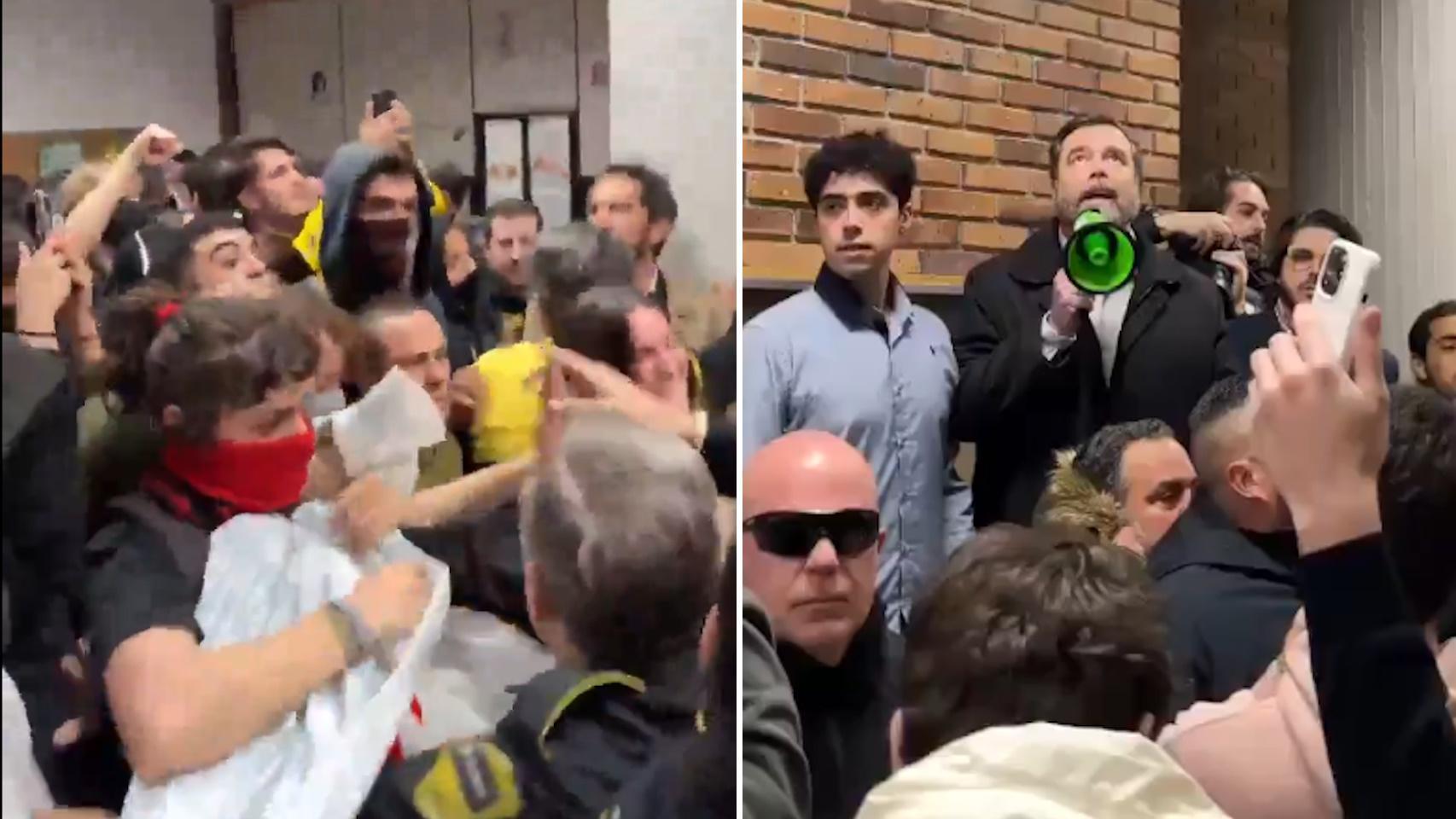 Escrache en la Complutense: 500 encapuchados revientan una charla de ...