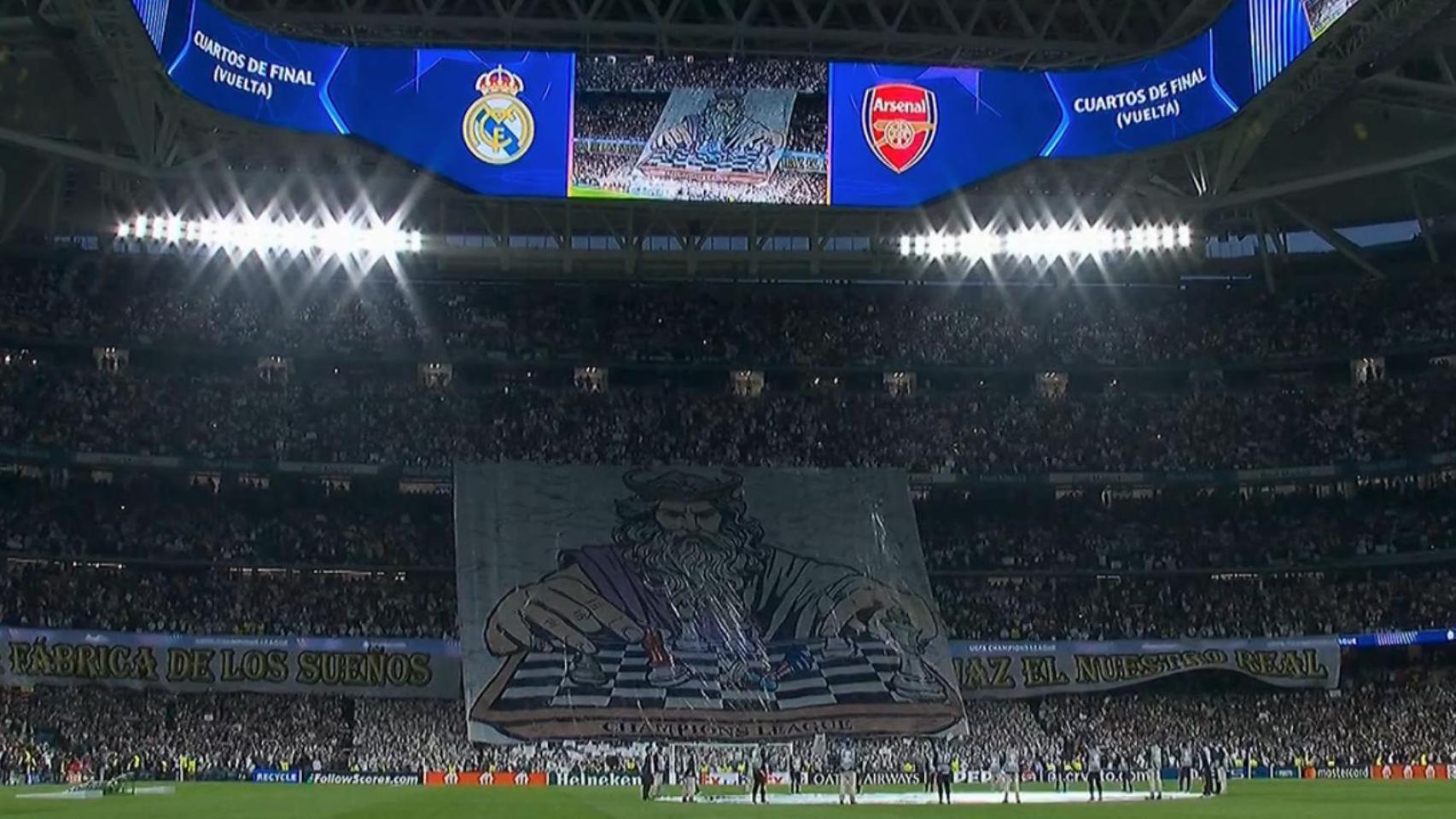 Así fue el mosaico del Santiago Bernabéu para buscar la remontada del ...
