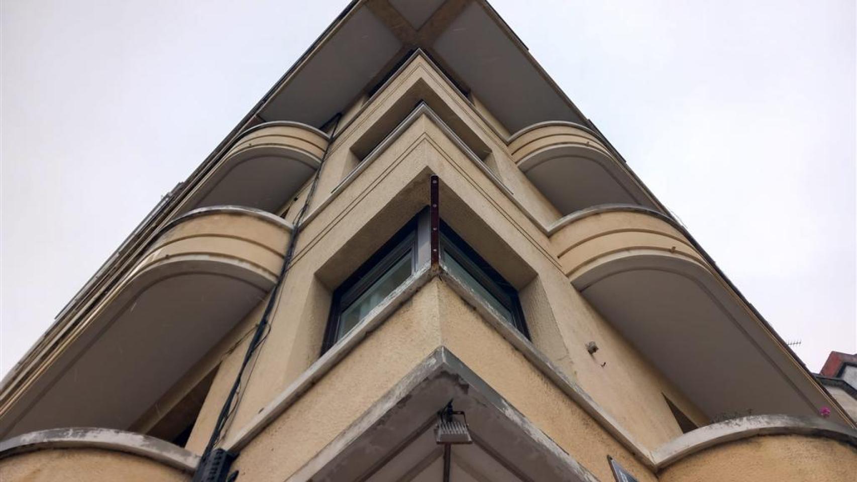 Un edificio proa en la calle Historiador Vedía de A Coruña