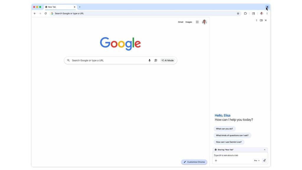 Gemini cambia Chrome para siempre: un panel lateral con el chat de la ...